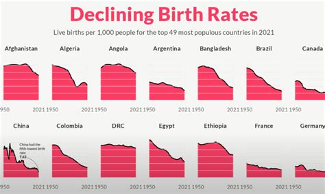 Charted The Rapid Decline Of Global Birth Rates