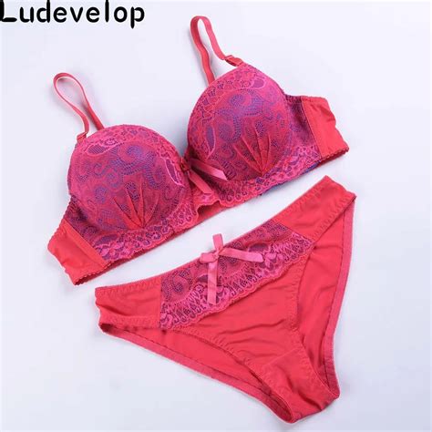 Ludevelop Brand Big Size Bra Brief Sets Women Autumn Summer Embroidery