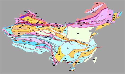 1∶10m china devonian middle permian geotectonic map