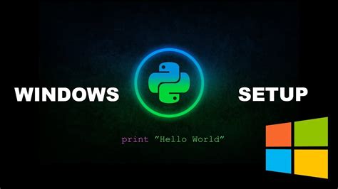 windows setup python programming youtube