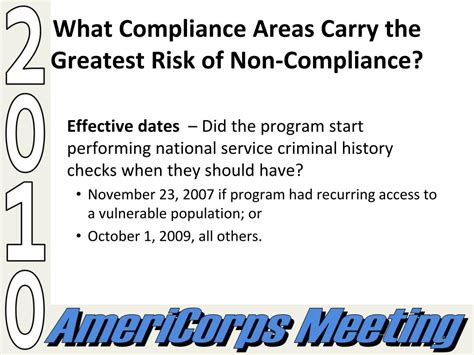 Ppt Compliance Responsibilities National Service Criminal History