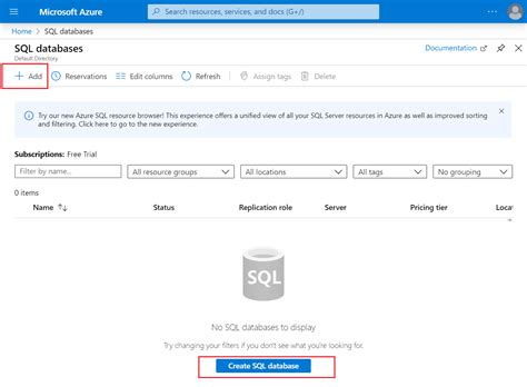 how to create an sql database in microsoft azure coreprogram