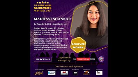 Madhavi Shankar Entrepreneur Gwaf21 Womens Month Celebration