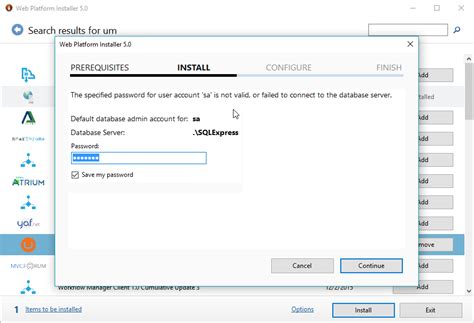 cannot connect to local sql express instance during umbraco install