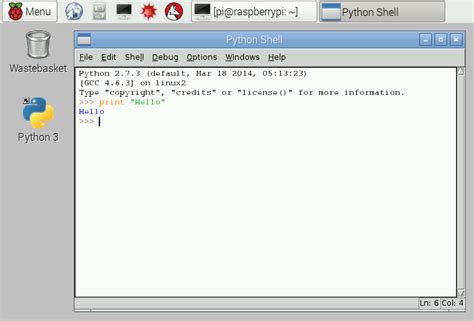 programming in raspberry pi 2 using python