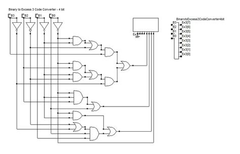 binary bcd to excess 3 code converter 4 bit coding binary converter