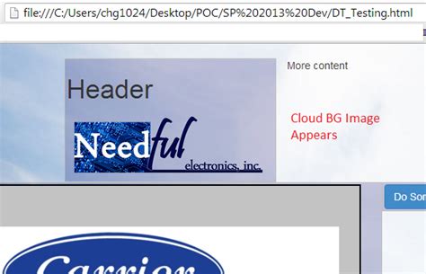 css background image not working in sp 2013 but works locally stack