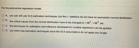 solved for the polynomial regression model o a you can