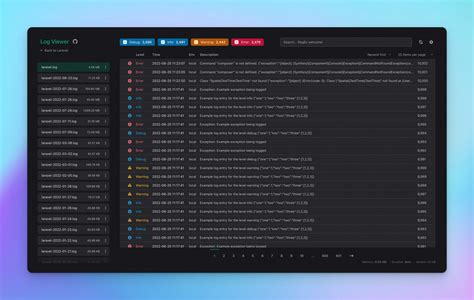 log viewer for laravel