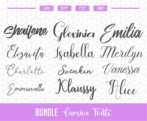 Cursive Font Svg Cursive Font Cricut Font Svg Bundle Etsy Canada