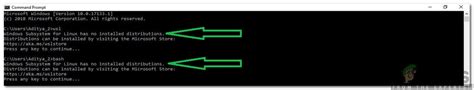 how to fix windows subsystem for linux has no installed distributions