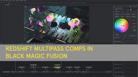 redshift multipass comps with black magic fusion youtube