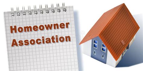 Homeowner Association Concept With Residential Homes Models Against An