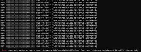 provider does not detect error during deletion of deployment and will