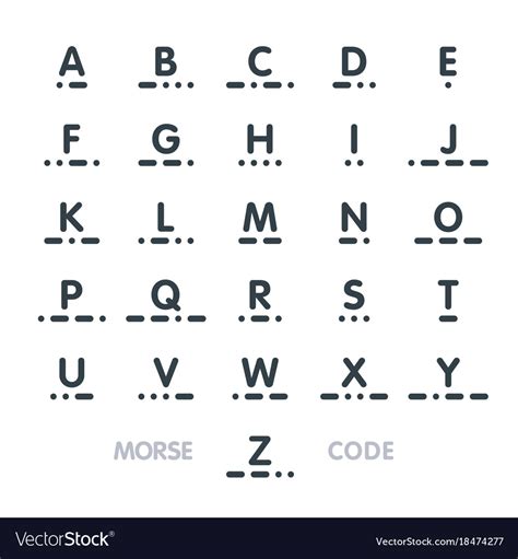 morse code alphabet royalty free vector image vectorstock