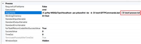 implement sftp file transfer with ssis and psftp