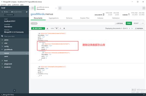 how to delete the second level of nested data working with data