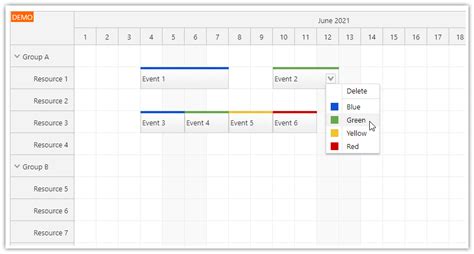 vue js scheduler quick start tutorial daypilot code