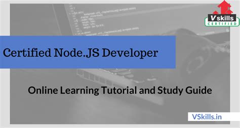 certified node js developer tutorial vskills online tutorial