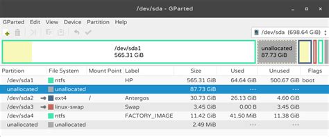 dual boot extend unallocated partition into linux partition unix