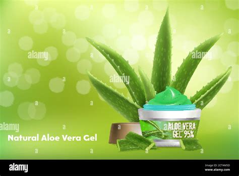 Aloe Vera Gel Vector Advertising Poster Template Stock Vector Image