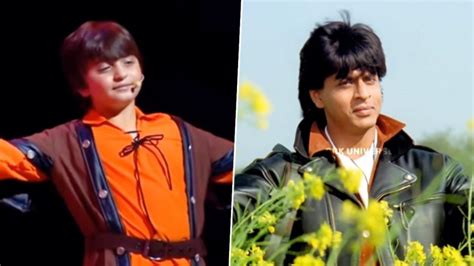 Shah Rukh Khans Heart Melts As His Son Abram Imitates His Signature