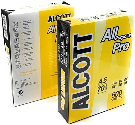 กระดาษถ่าย A5 70g Alcott 10รีมกล่อง แอลคอท 70g500 กระดาษถ่ายเอกสาร