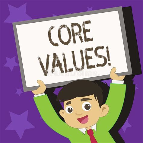 conceptual hand writing showing core values business photo text