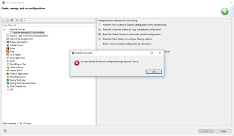java eclipse missing run configurations for tomcat after