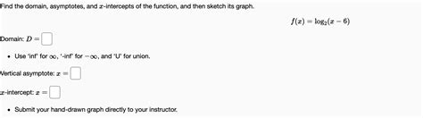 Solved Find The Domain Asymptotes And X Intercepts Of The
