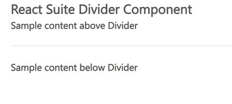 react suite divider component geeksforgeeks