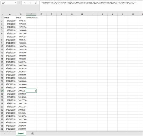 how to use excel 2016 maxifs function to find maximum value for
