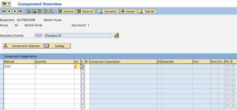 sap pm create task list for equipment in sap