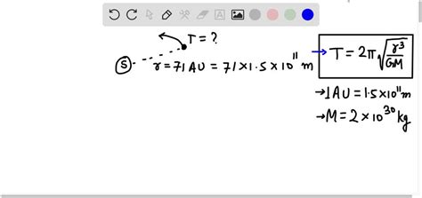 Solved If An Object Is Orbiting The Sun At An Average Distance Of 71