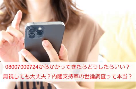 08007009724からかかってきたらどうしたらいい？無視しても大丈夫？内閣支持率の世論調査って本当？ ｜ Monjiroblog