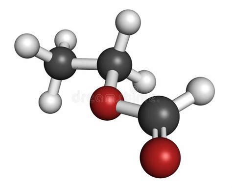 Ethyl Formate Molecule 3d Molecular Structure Ball And Stick Model