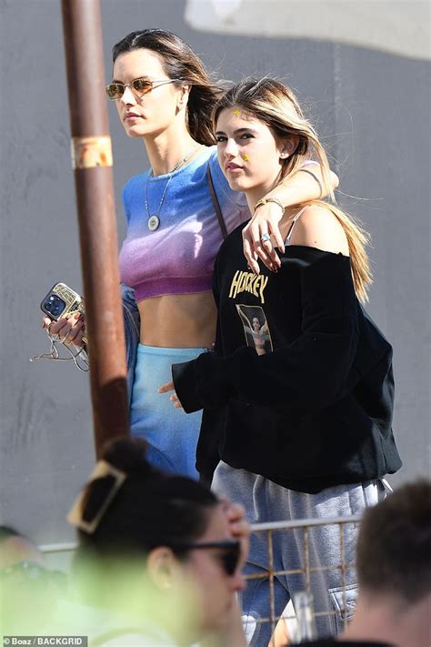 Alessandra Ambrosio Showcases Her Toned Midriff In A Vibrant Coord