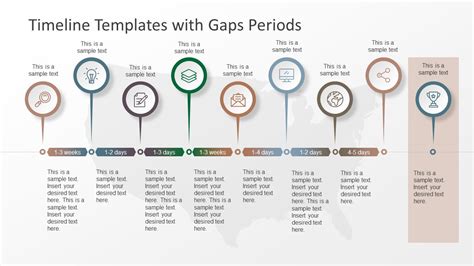 timeline templates with gaps periods slidemodel