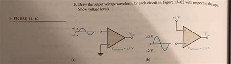 solved draw the output voltage waveform for each circuit in