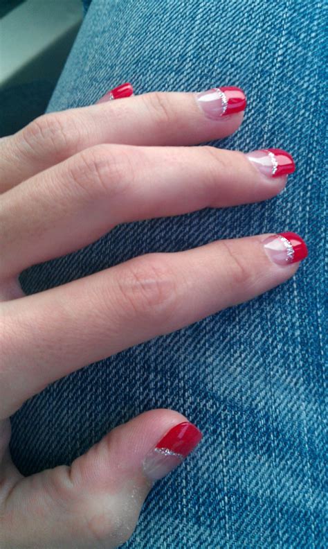 Red French Manicure Brianna Did This For Homecoming Summer French