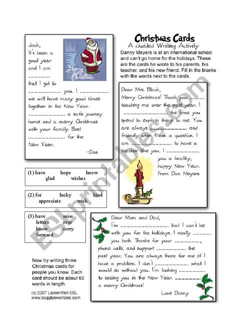 Christmas Cloze Worksheets