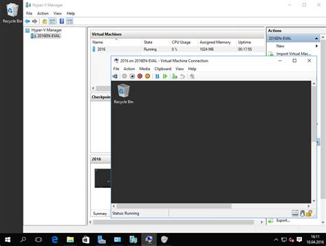 nested virtualization in windows server 2016 container