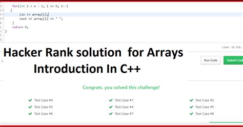hacker rank solution for arrays introduction in c