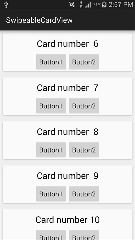 java how can i make my android swipeablecardviews more like the ios 7