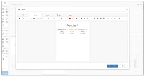 enable text editor functionality dashboard devexpress