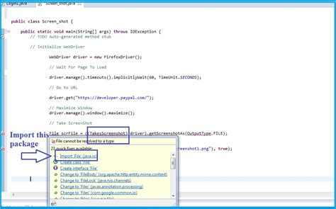 a small tip for how to take screen shot using selenium webdriver