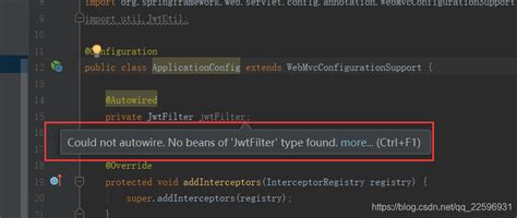 idea springboot配置器中 configuration 注解中使用 autowired 注入报错 configuration