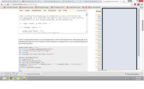 javascript popup in chrome extension can t fetch news not