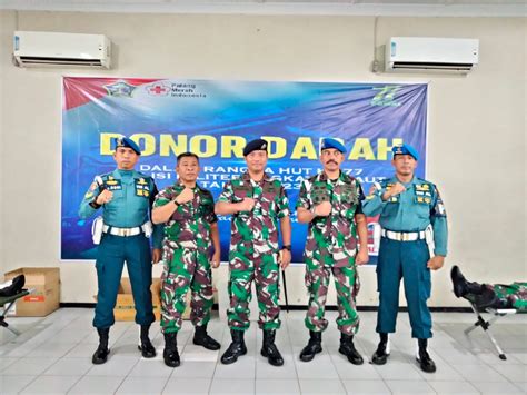 Lanal Bengkulu Gelar Donor Darah Peringati Hut Polisi Militer Al Ke 77