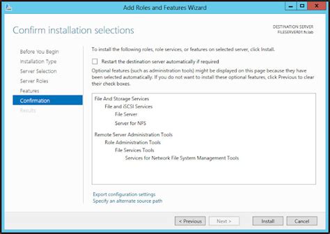 ws2012 storage nfs server configure nfs for vmware